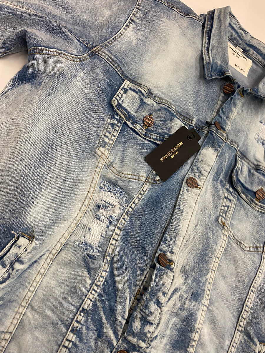 Big Men FWRD DENIM & CO. Washed Up Denim Jacket – Urban Appeal Fort Pierce