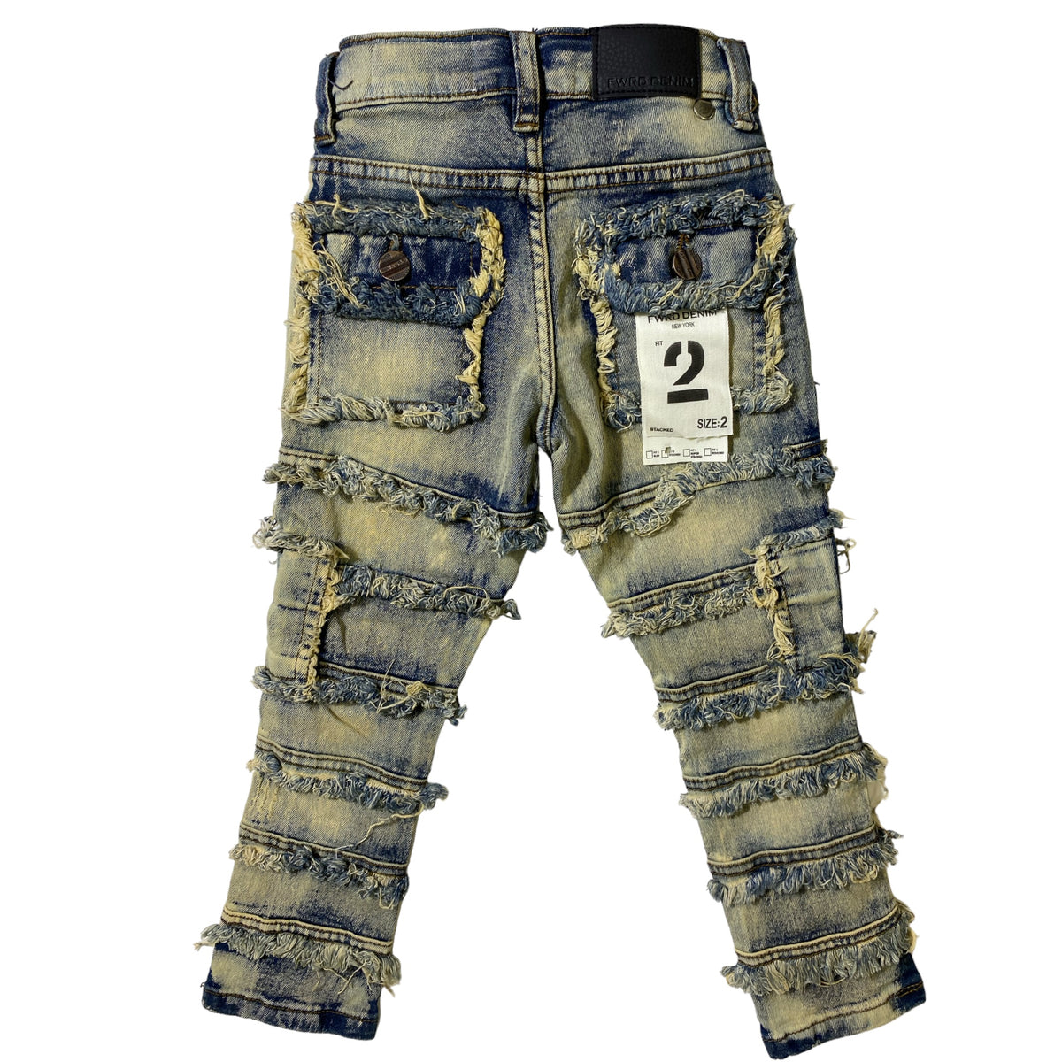 Little Kids FWRD DENIM CO. Patchwork True Stacked Denim Jeans – Urban ...