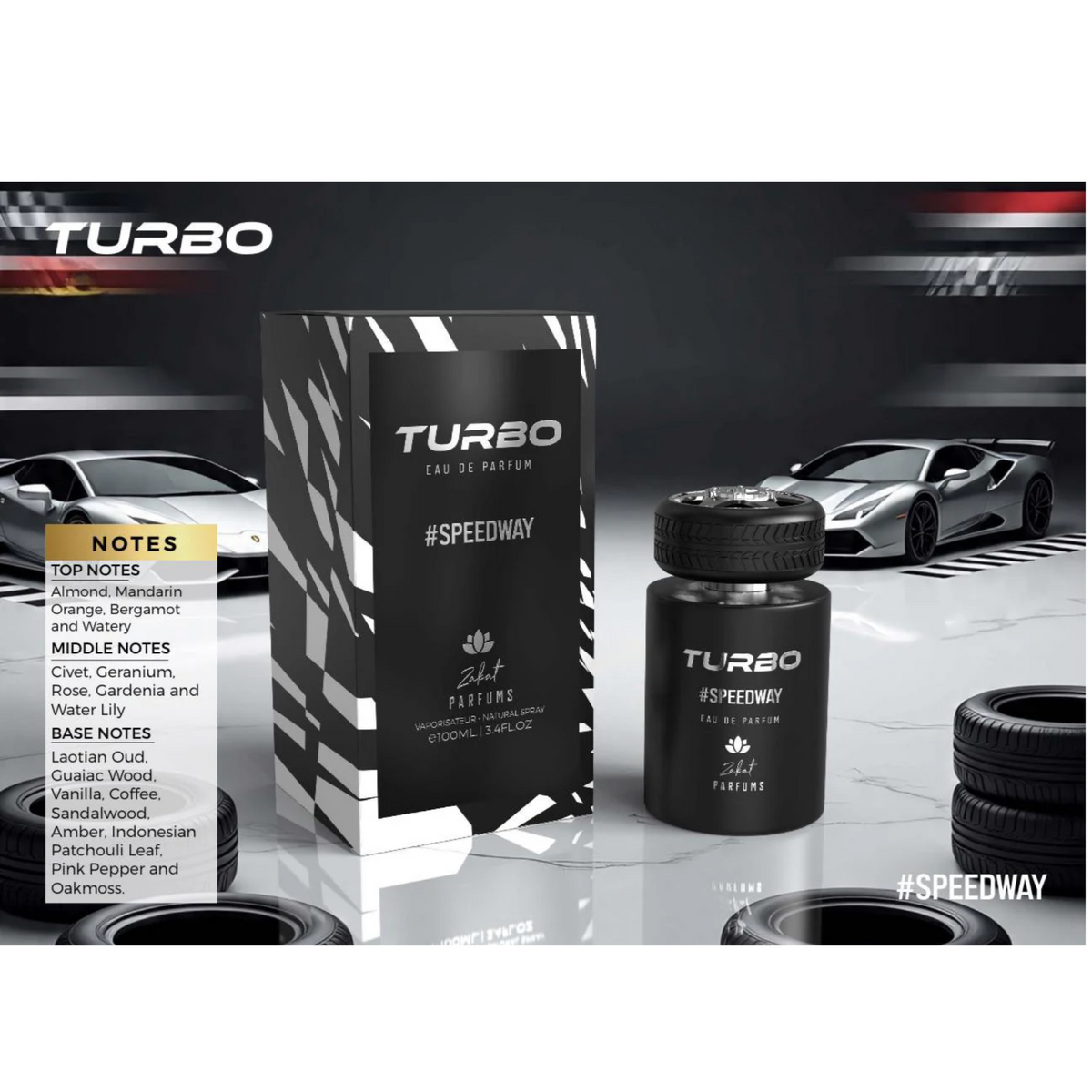 Turbo Speedway By Zakat Eau de Parfum 100ML (3.4 FL OZ) For Men – Urban ...
