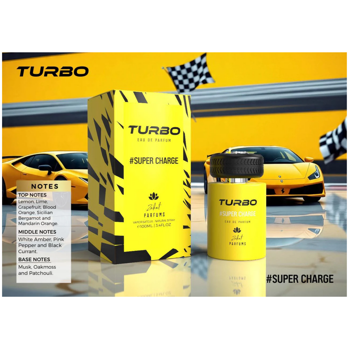 Turbo Super charge By Zakat Eau de Parfum 100ML (3.4 FL OZ) For Men ...